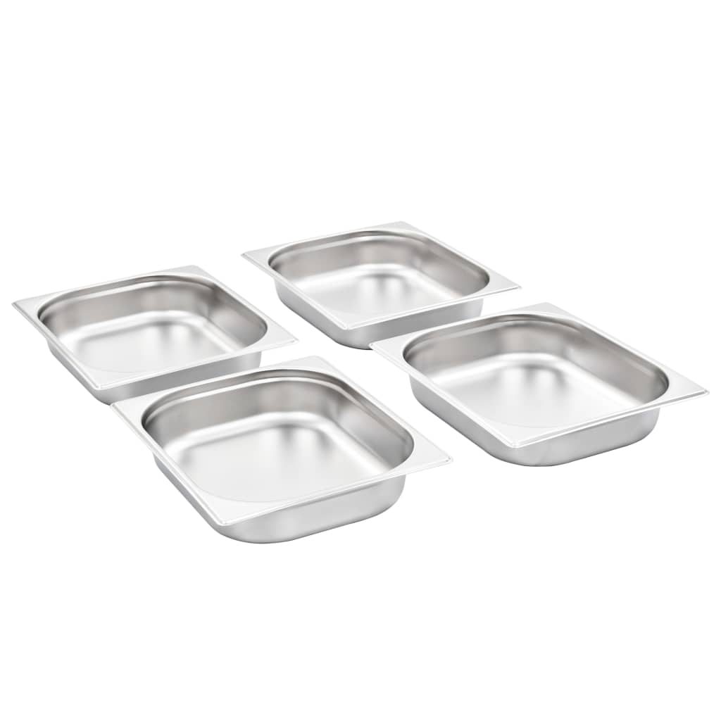 Teglie Gastronorm 4 unità GN 1/2 65 mm acciaio inox | Leroy Merlin