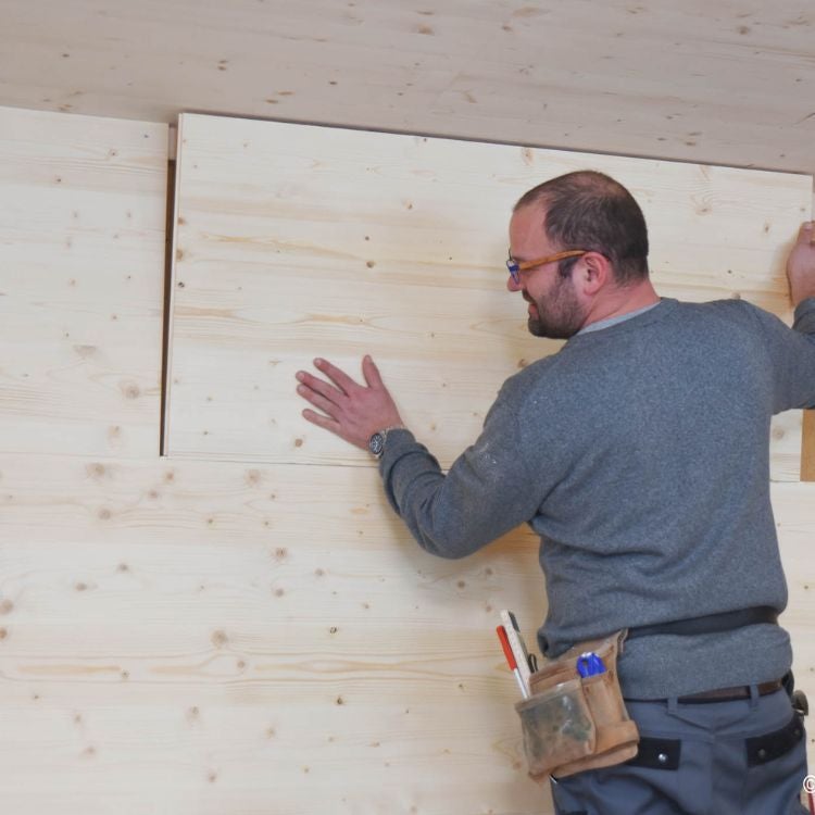 Panel decorativo Tricapa en Abeto Machihembrado 19x625x1250 mm | Leroy ...