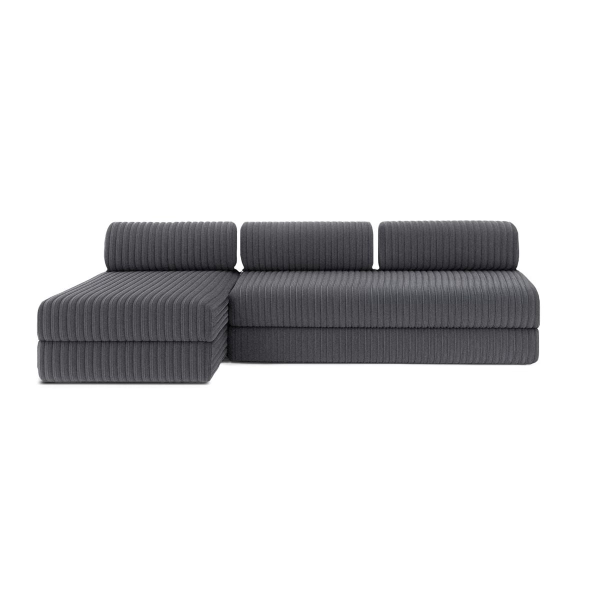 Canapé d'angle modulable et convertible 6 places - Velours côtelé XL ...