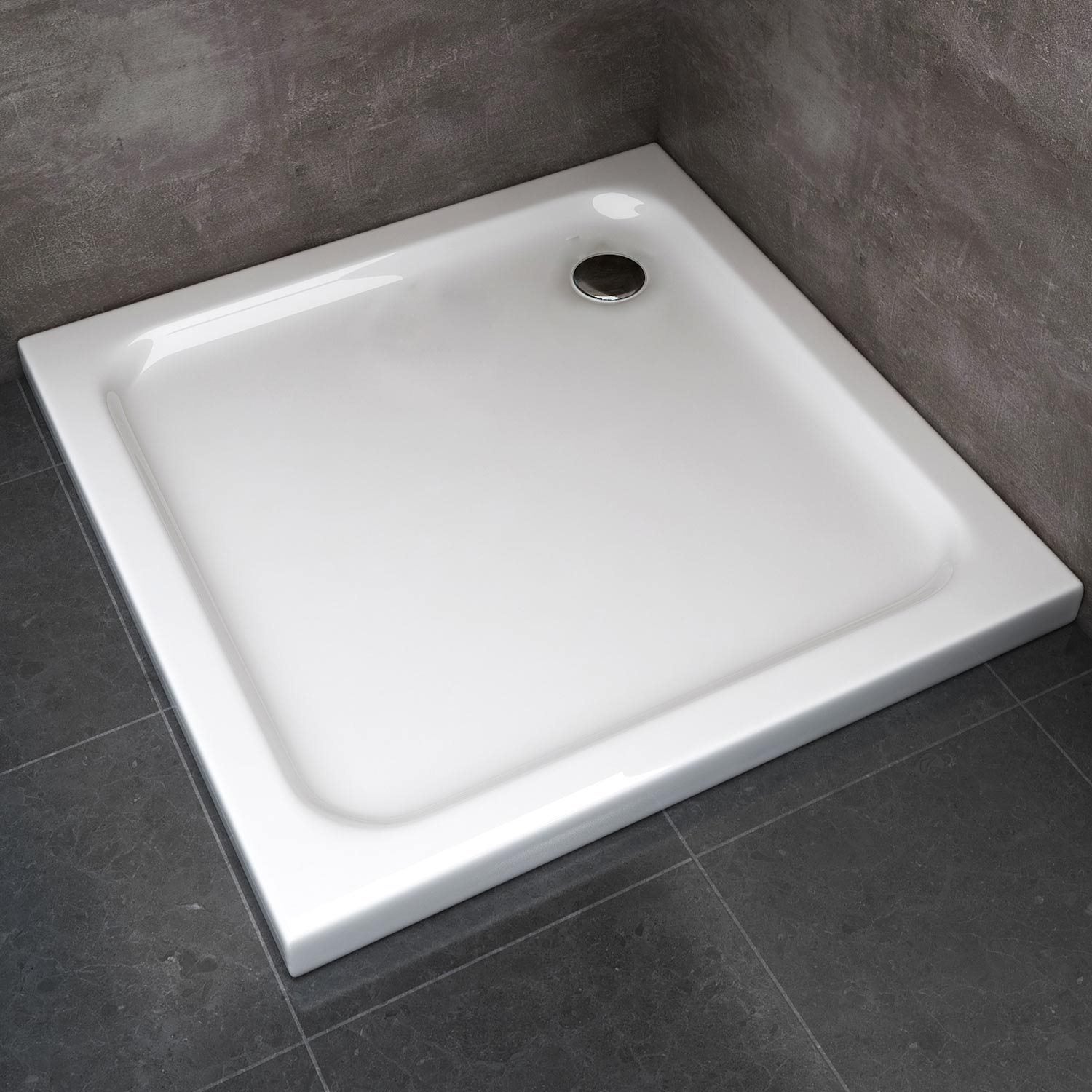 Bac à douche 90x90x5 CM Carré Abs mod. Selene | Bricoman