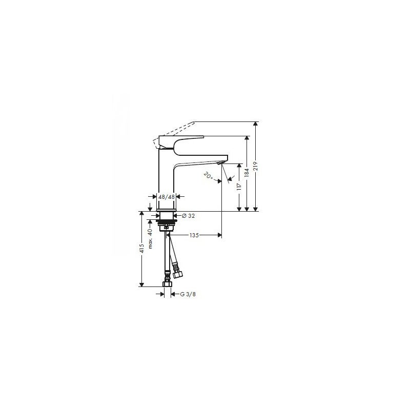 Hansgrohe Metropol 110 Grifería de lavabo con desagüe extraíble y ...