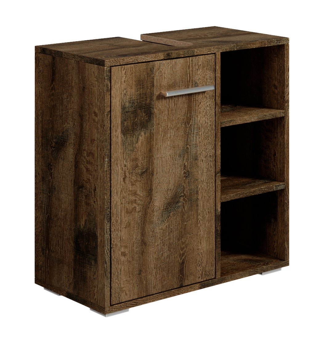 Meuble vasque Neptunus 60 x 28 x 60 cm - Chene marron frigate | Leroy ...