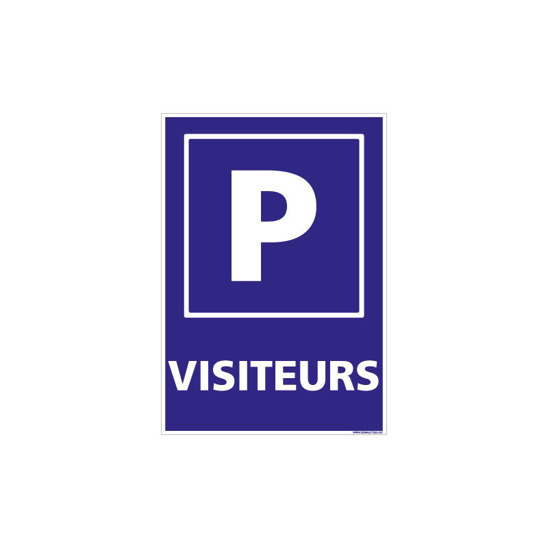 PANNEAU PARKING VISITEURS (L0956) 75 x 105 mm Matière Adhesif | Leroy ...
