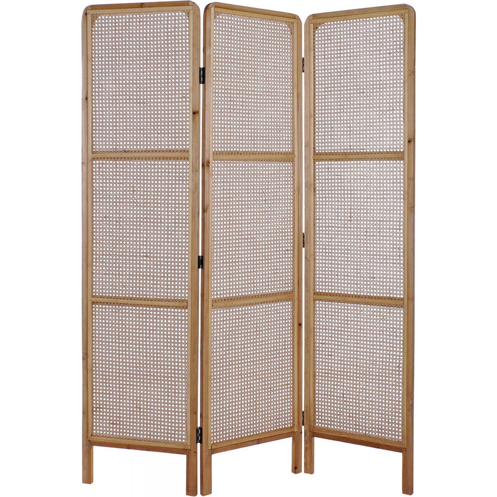 Paravent ajustable en rotin marron éco-responsable 135 x 2 x 180 cm ...