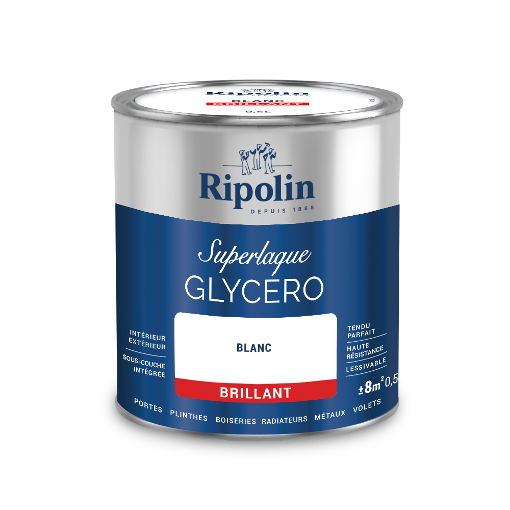 Peinture Superlaque Glycéro Brillant Blanc 0,5L | Leroy Merlin