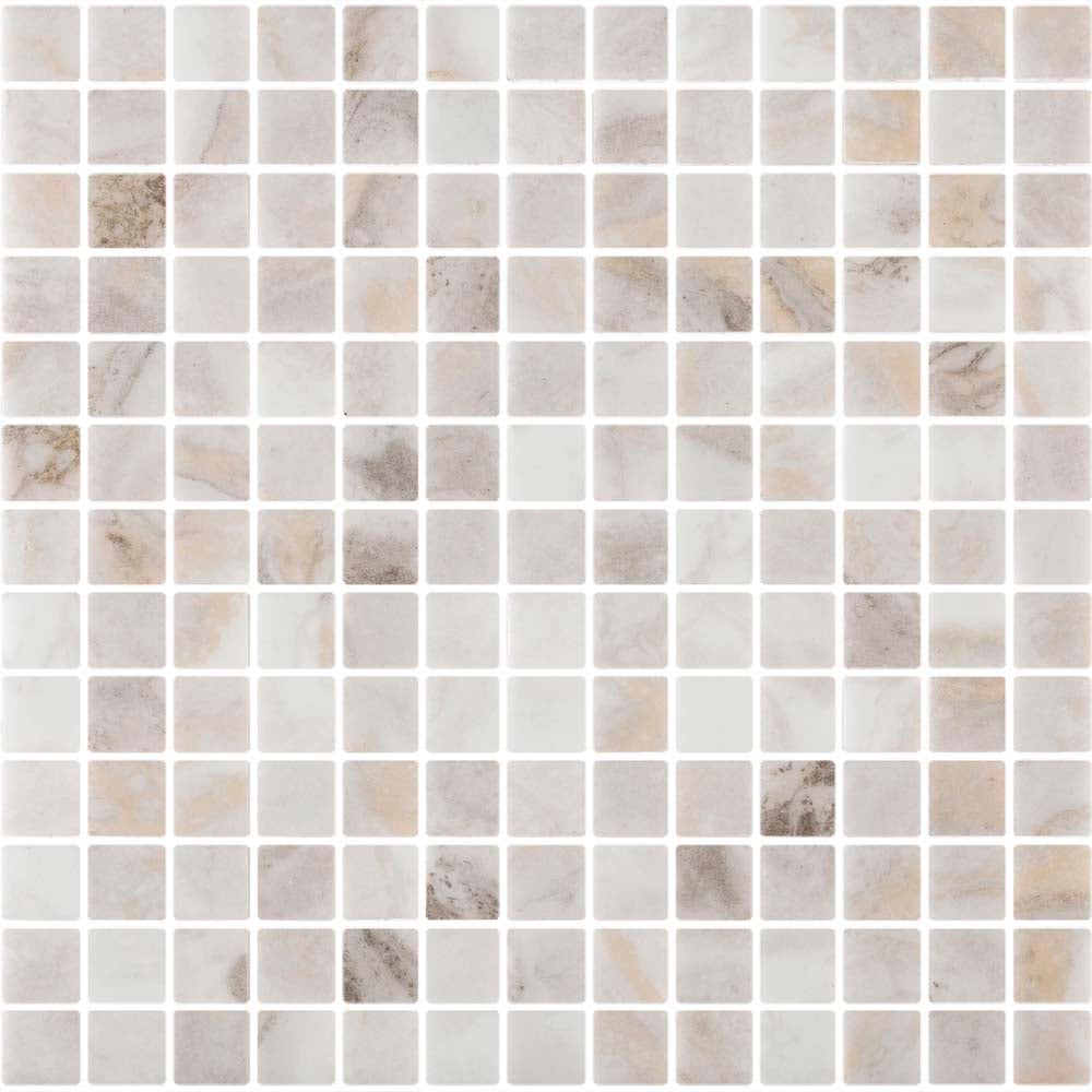 Mosaïque Blanche Mate Capri 25x25 mm | Leroy Merlin