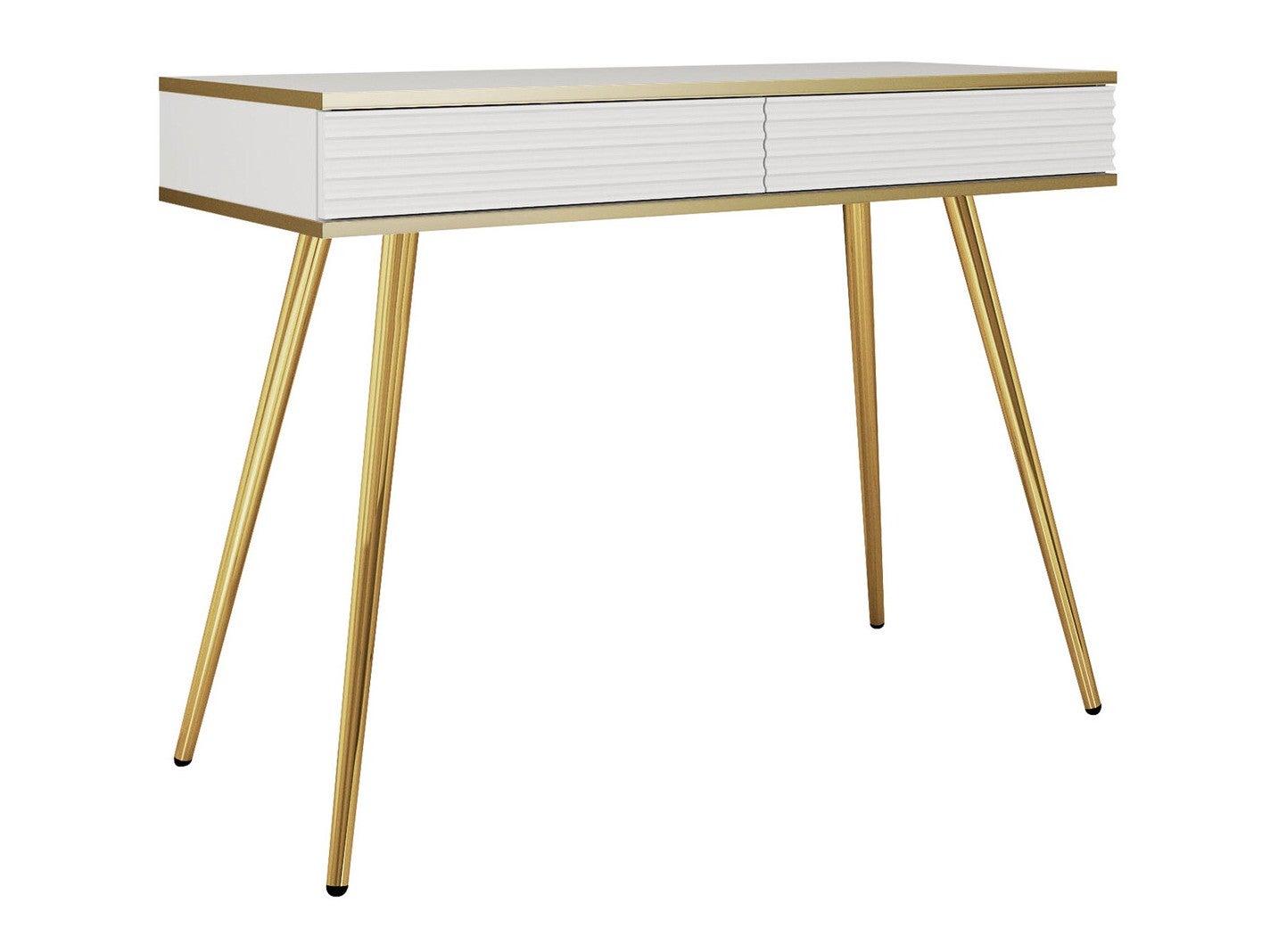 Console Lima AG106, Doré, Blanc, 80x102x50cm, Avec tiroirs | Leroy Merlin