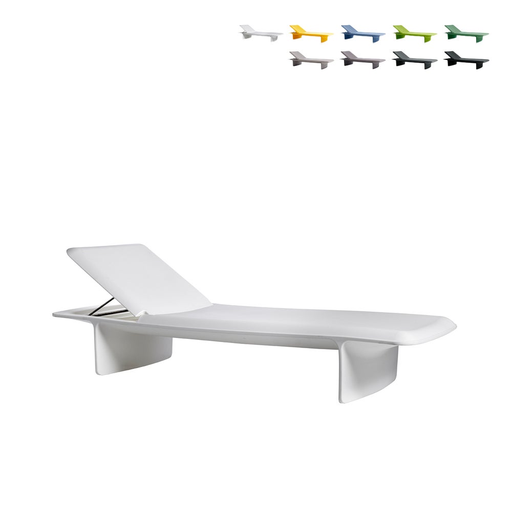 Transat Design Moderne bain de soleil Réglable Mer Jardin Ponente Slide ...