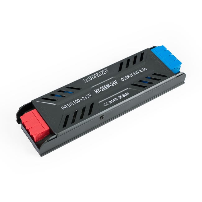 Alimentation LED 24V 200W - 8.3A - Barrette de connexion rapide - IP20 ...