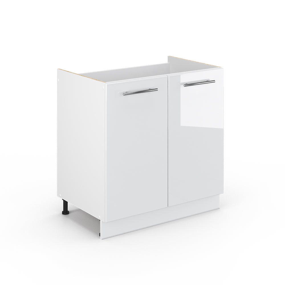 Vicco Meuble sous vasque simple Fame-Line, Blanc Haute brillance ...