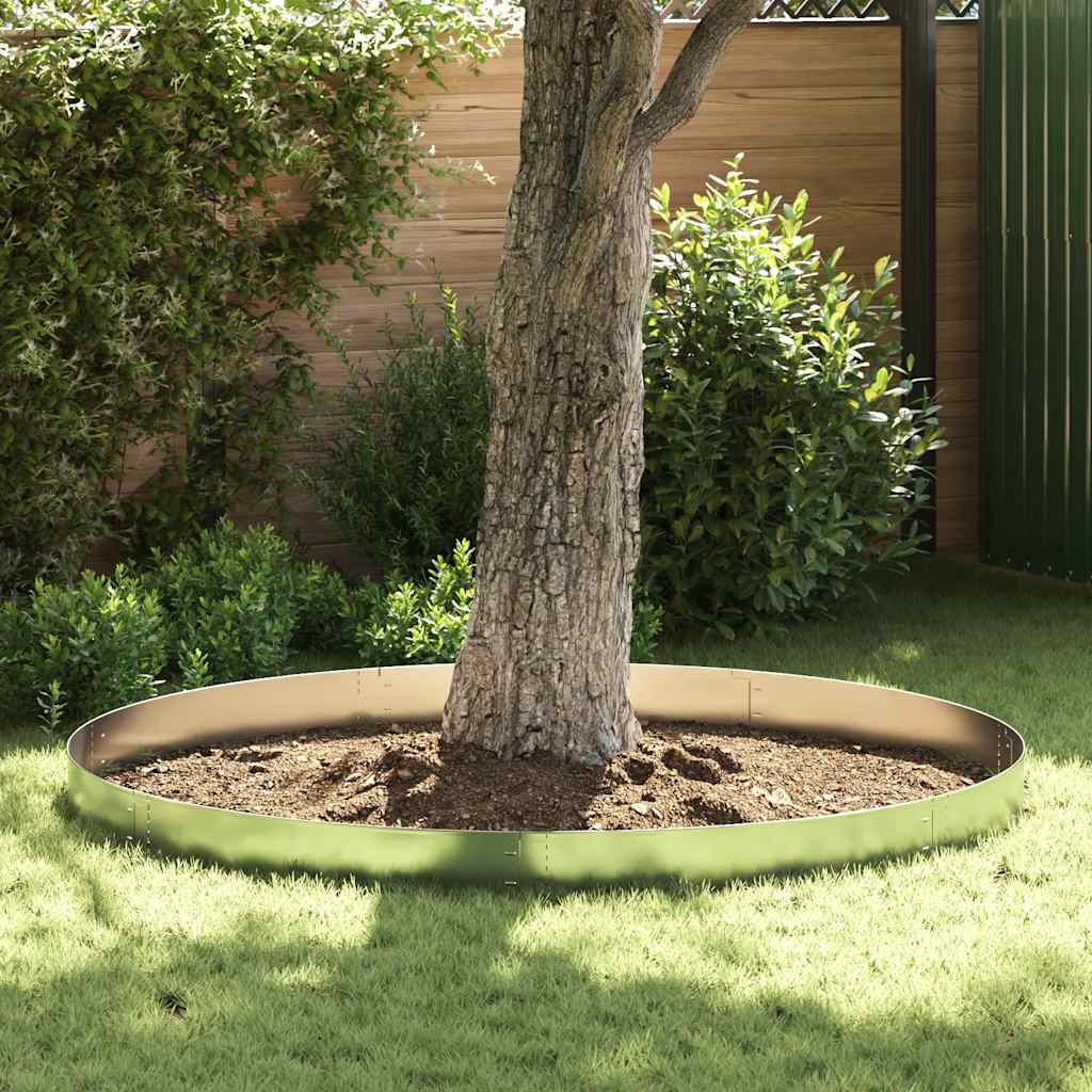 VidaXL Clôture de pelouse flexible 10 pcs Acier galvanisé 100x14 cm ...
