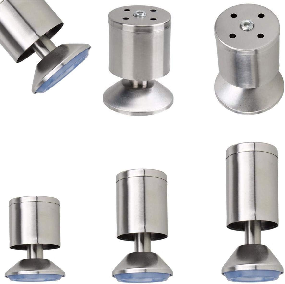 4 patas de muebles ajustables en acero inoxidable - Patas versátiles ...