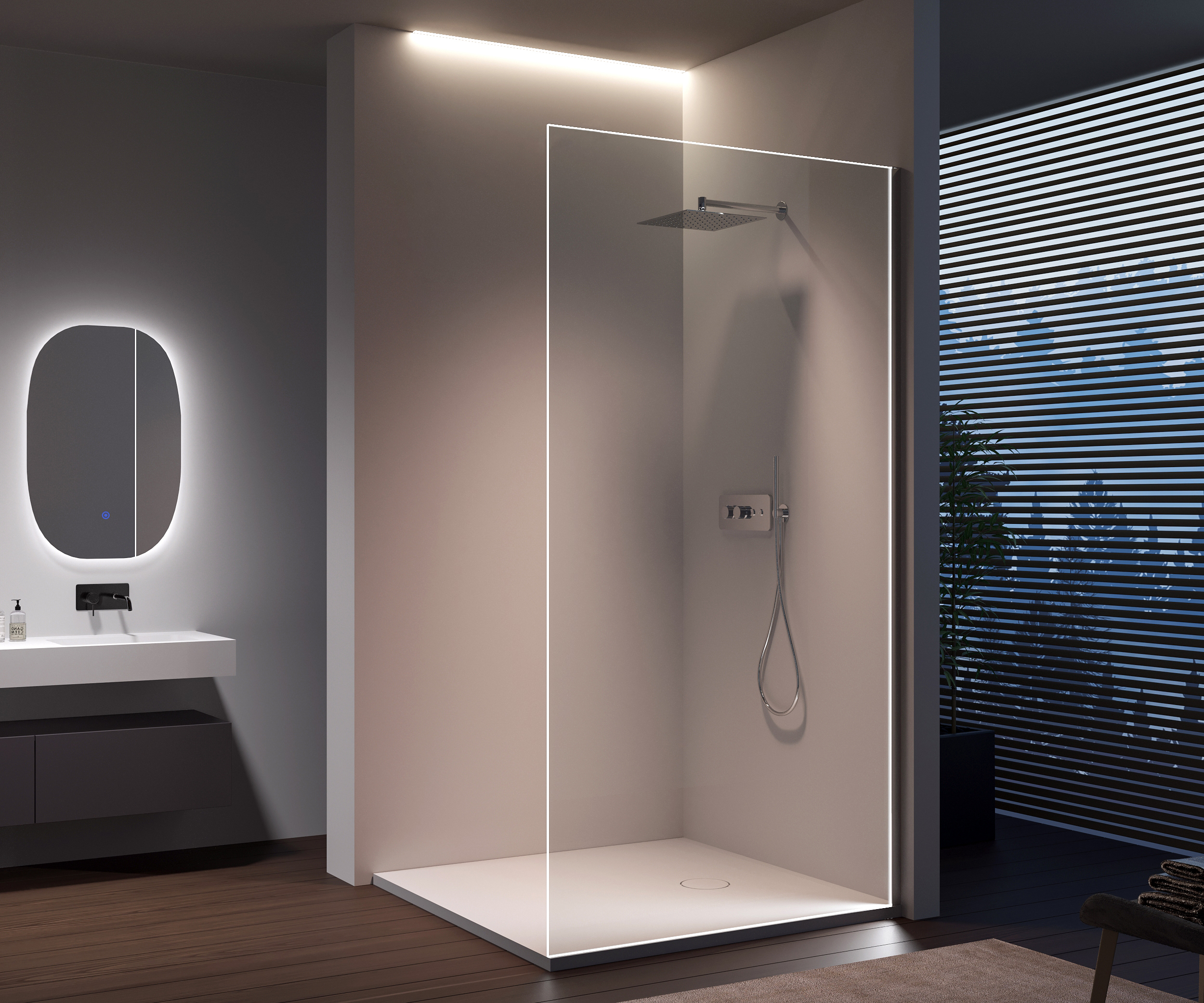 BERNSTEIN - Paroi de douche à l'italienne, Vitre de douche salle de ...