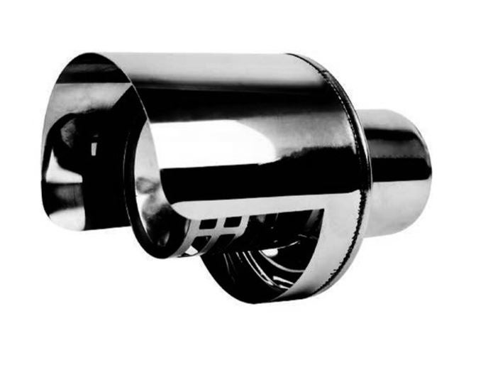 Borne à pellets inox 304 simple paroi anti-pluie Ø 80 | Leroy Merlin