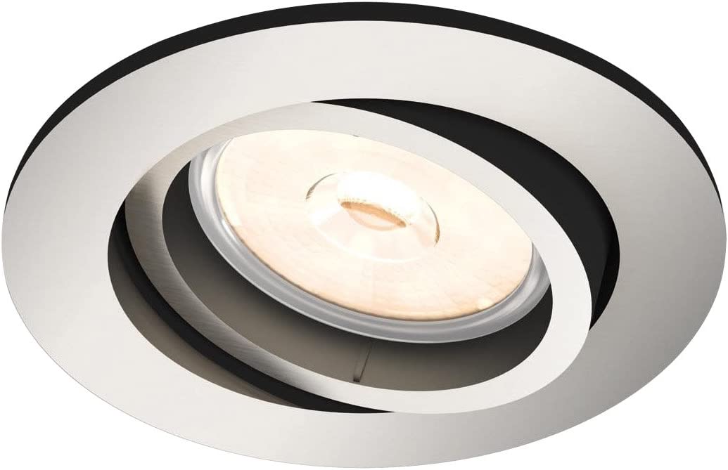 Spot Downlight PHILIPS Rond Donegal Coupe Ø 70mm Nickel | Leroy Merlin