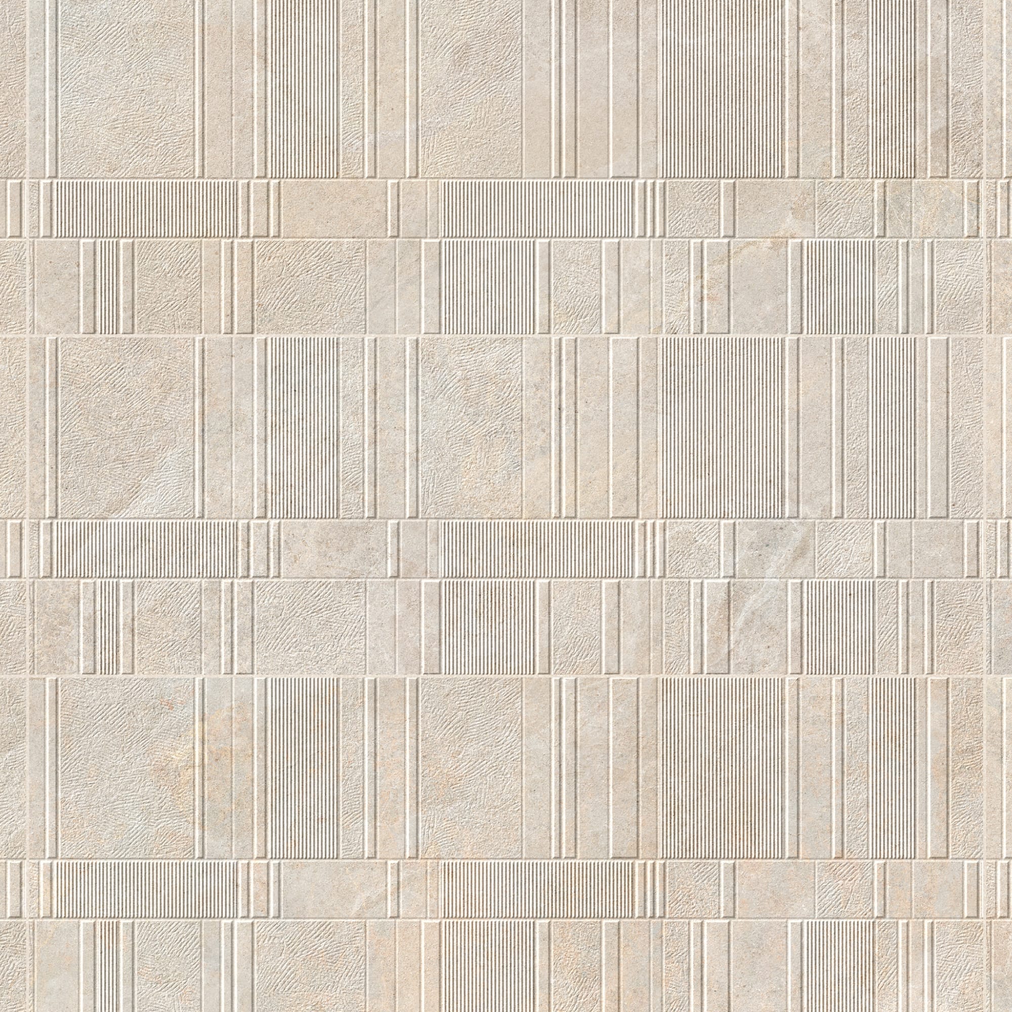 Carrelage effet Pierre 3D Beige Sable Stripe 100x33,3x0,98 cm Serdano ...