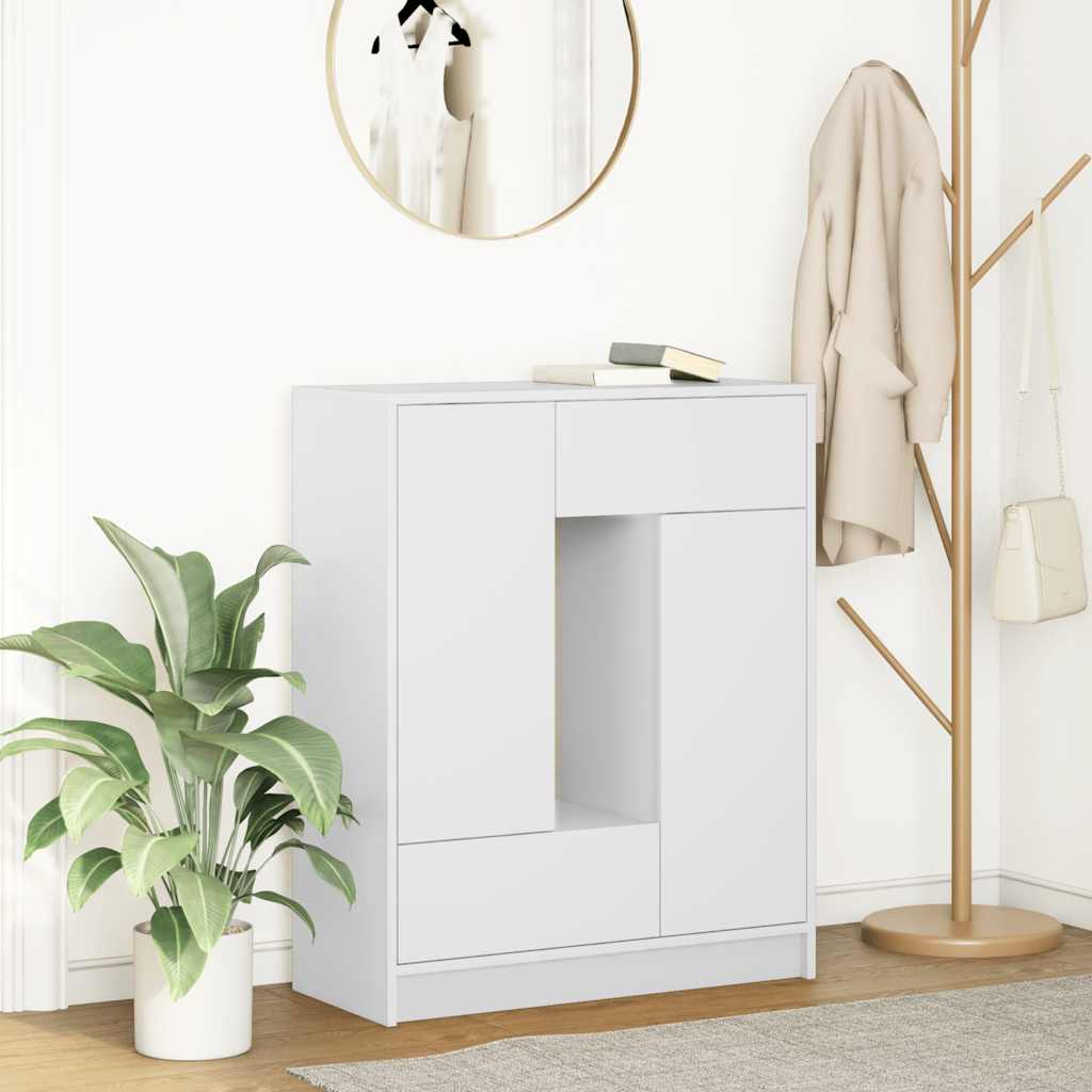Maison Exclusive - Aparador con cajones y puertas blanco 73x31x90 cm ...