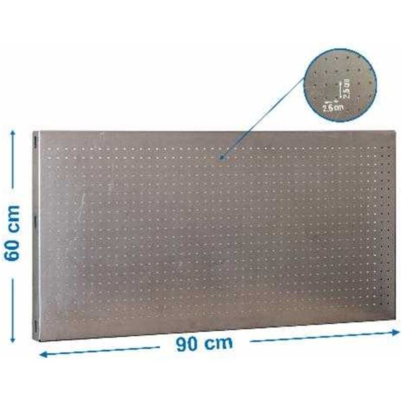 PANEL PERFORADO 900X600mm GALVA - 70239006008 - Simon Rack | Leroy Merlin