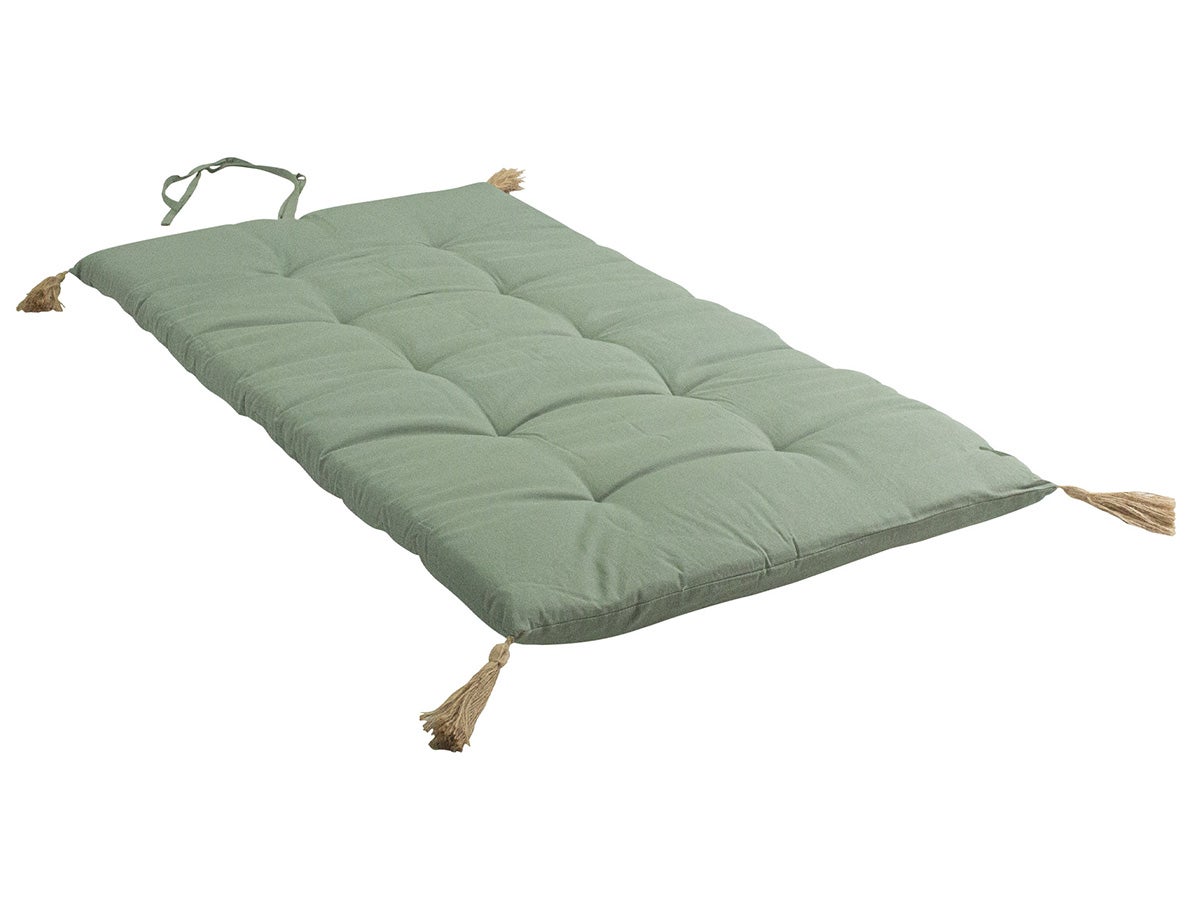 Futon repliable Panama avec pompons jute Argile 60 x 120 cm - Enjoy ...