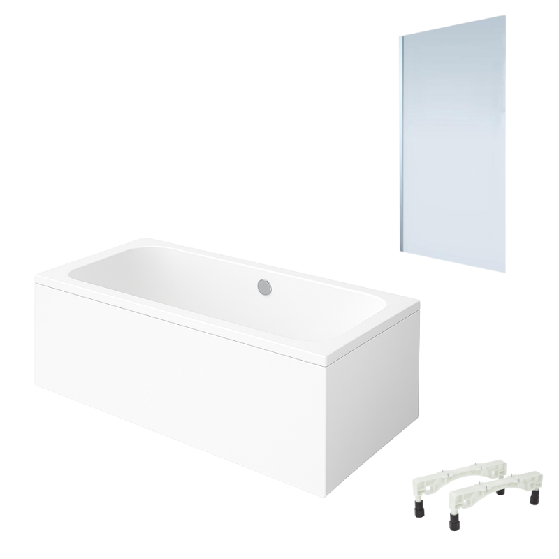 Baignoire droite VILLEROY & BOCH Architectura avec pieds acrylique 170 ...