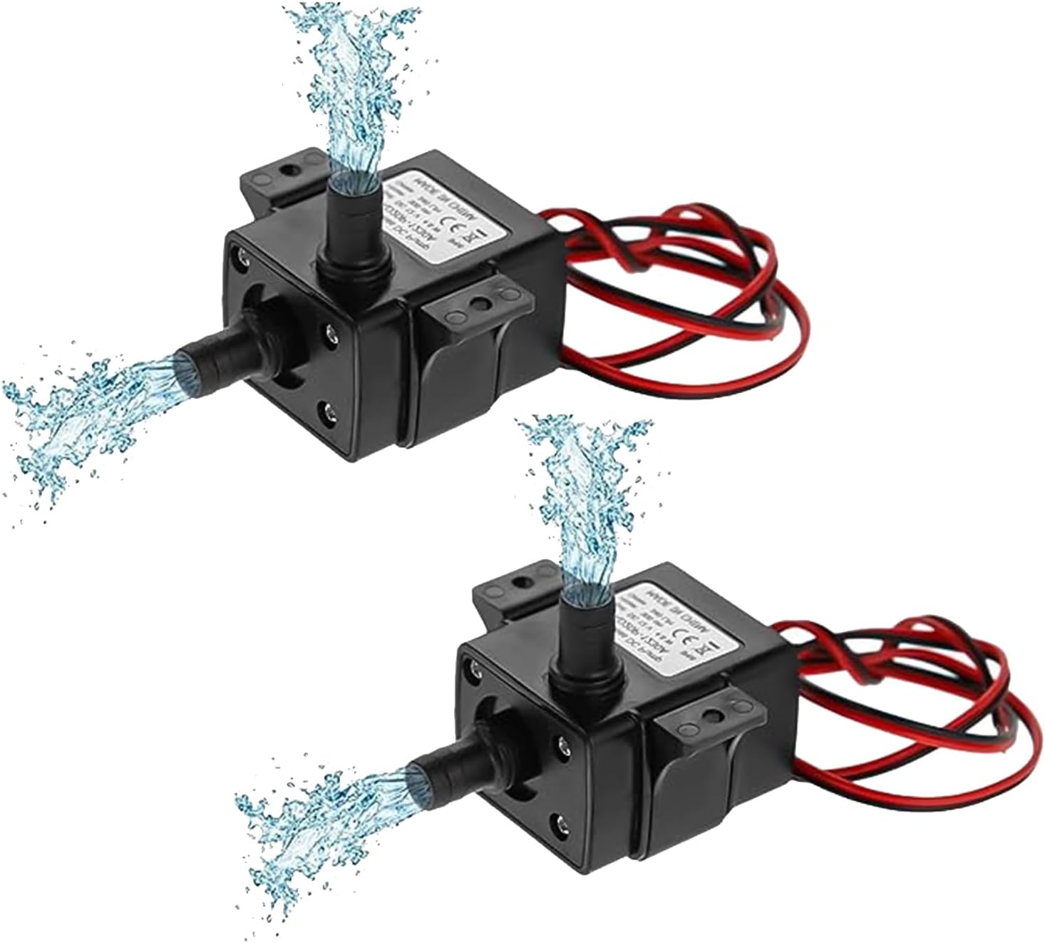 Lot de 2 mini pompes submersibles sans balais DC 12 V 4,8 W 240 l/h ...