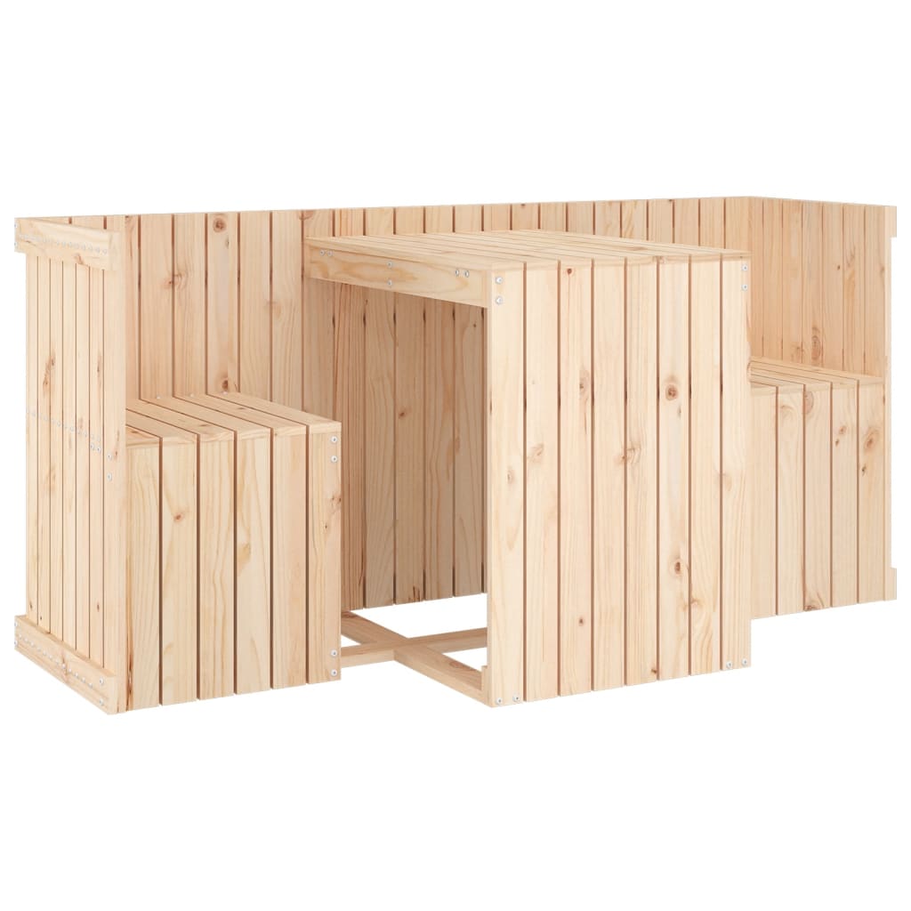 Set de balcon 2 places bois de pin massif | Leroy Merlin