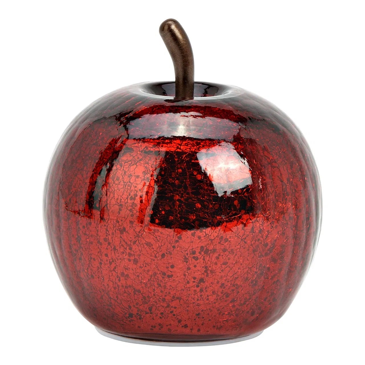 Lampe Pomme lumineuse 10 Led rouge métallisé 11 x 12 x 11 cm | Leroy Merlin