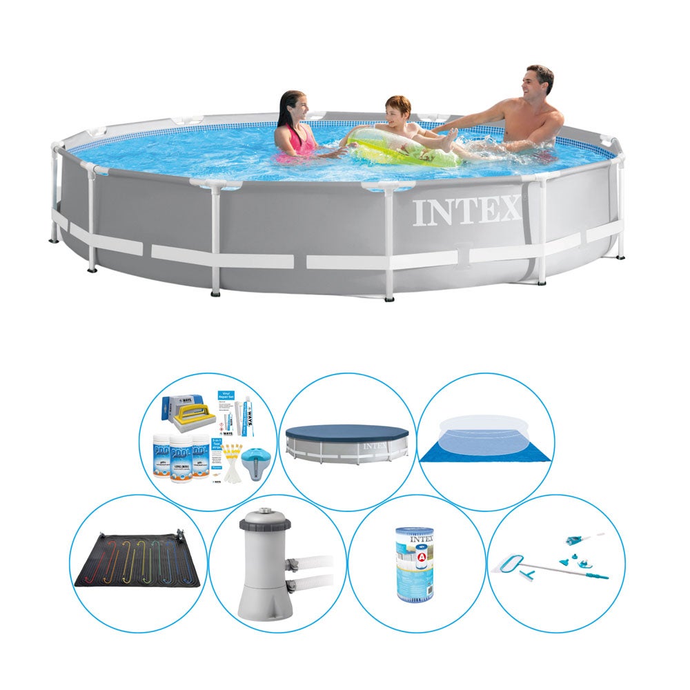 Set de piscine - Intex Prism Frame Ronde 366x76 cm | Leroy Merlin