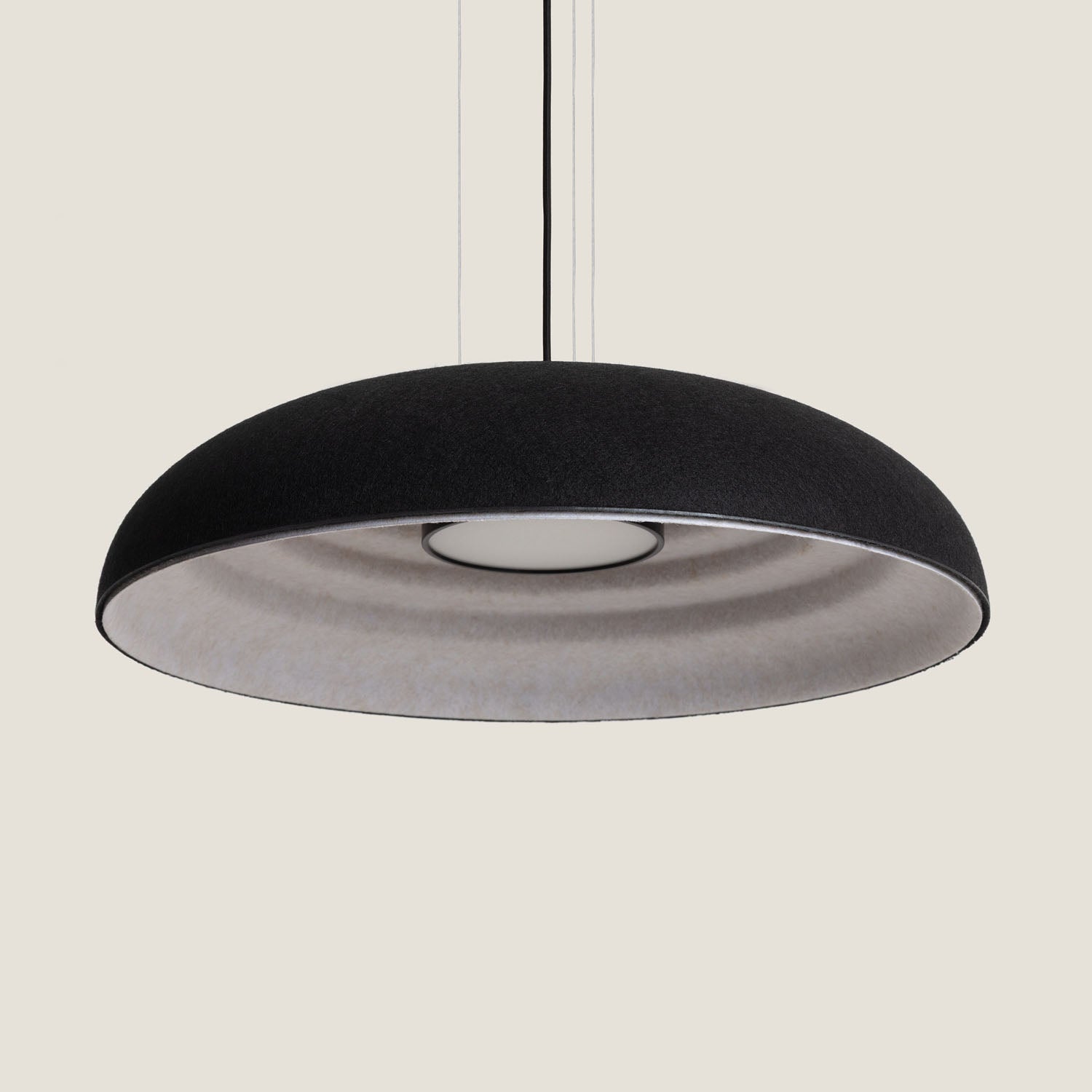 Ledkia - Lámpara Colgante acústica LED 18W Fieltro Misis-S, Negro ...