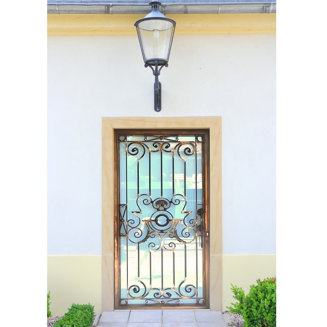 Porte d'entrée double, métallique, artisanale, pour l'extérieur, un ...