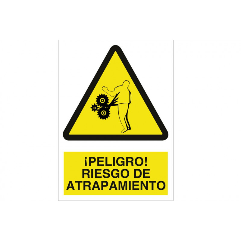 Señal de advertencia Peligro riesgo de atrapamiento 2 | Leroy Merlin