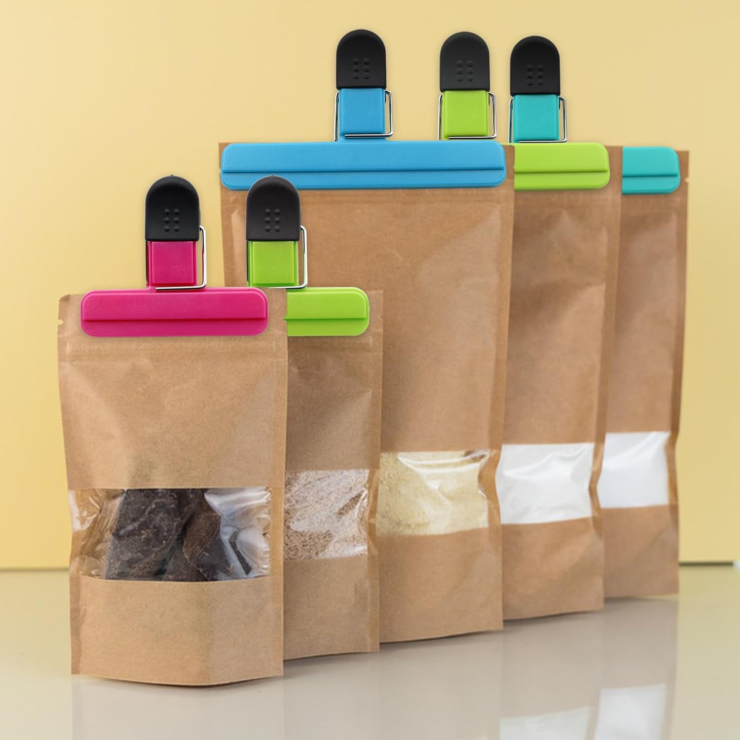 9Pcs Food Clips for Bag Sealing, Reusable Kitchen Food Clips for Bags ...