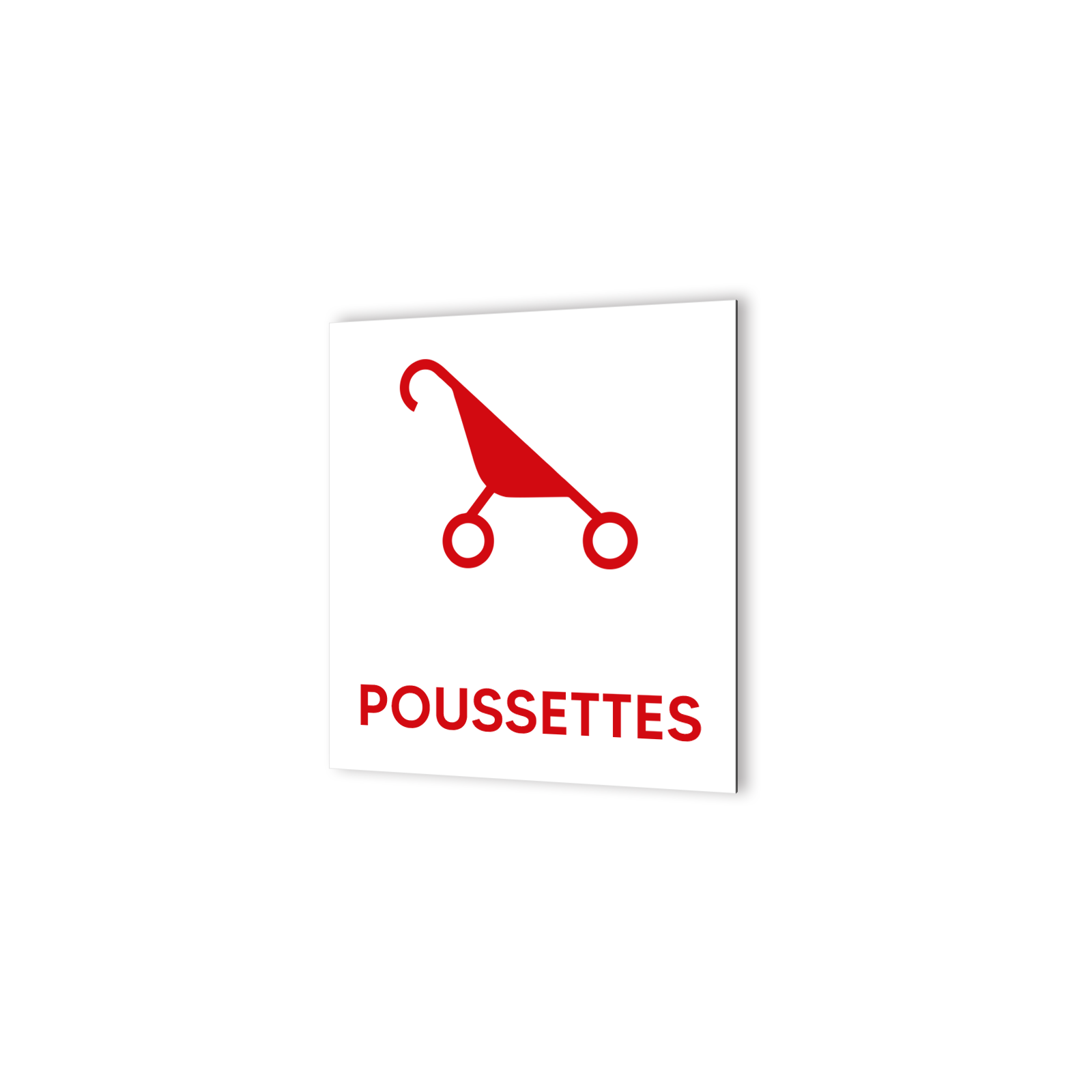 Pictogramme format 20 cm x 20 cm en Dibond Blanc Picto Rouge - Modèle ...