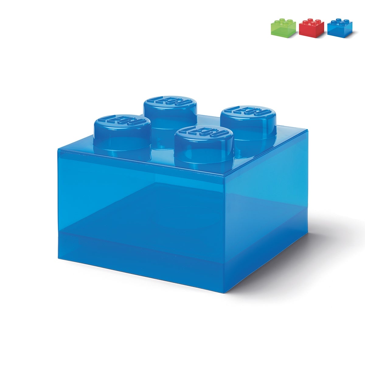 Contenedor transparente con tapa LEGO Brick 4 botones | Leroy Merlin