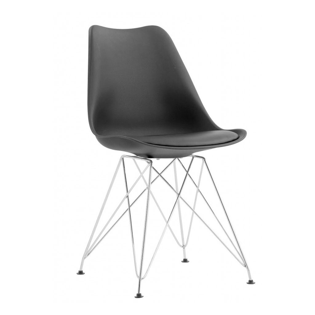 Orion91 vega chair chrome structure padded seat faux leather color ...