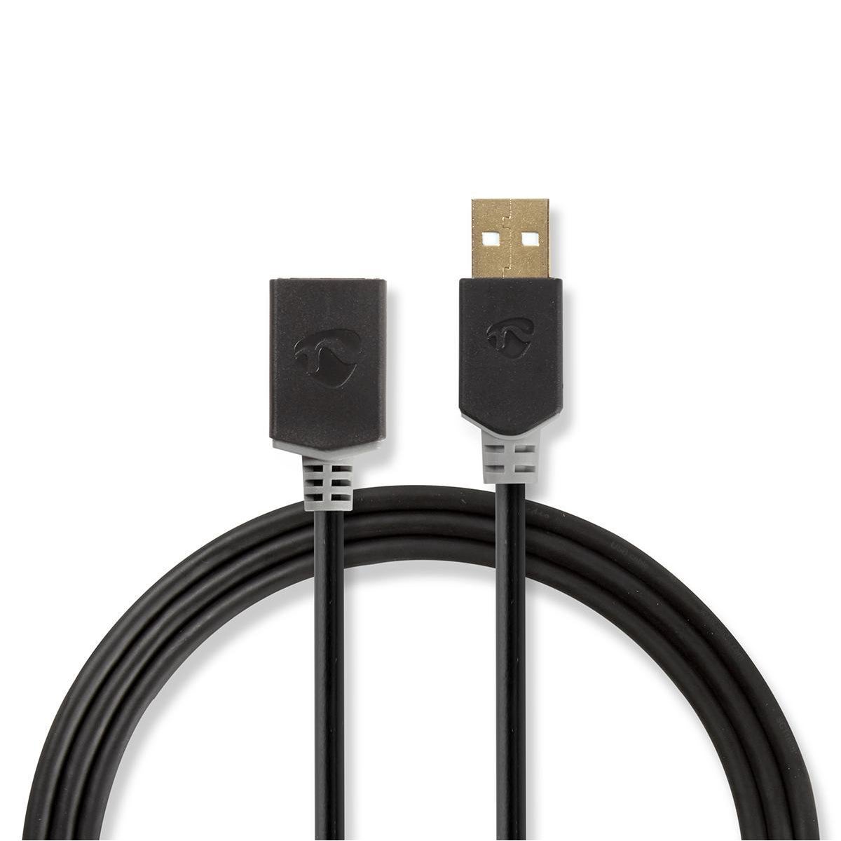 Cable USB - USB 2.0 - USB-A Macho - USB-A Hembra - 480 Mbps - Chapado ...