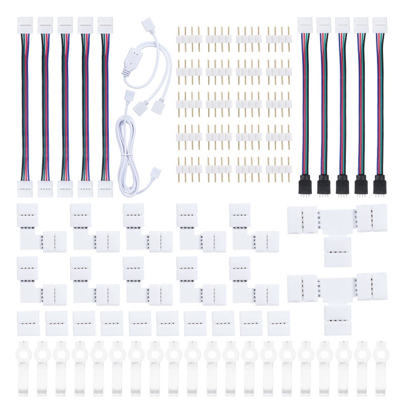 Kit de connecteurs à 4 broches pour ruban LED 5050, idéal pour vos ...