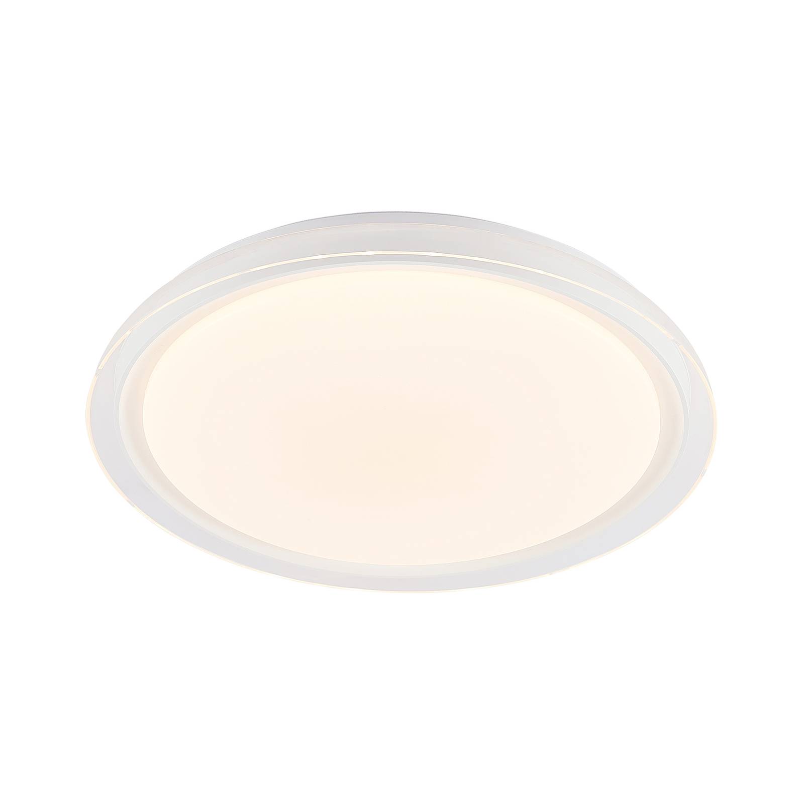 Lindby Plafonnier LED Sleya Ø 50 cm, blanc, CCT, intensité variable ...