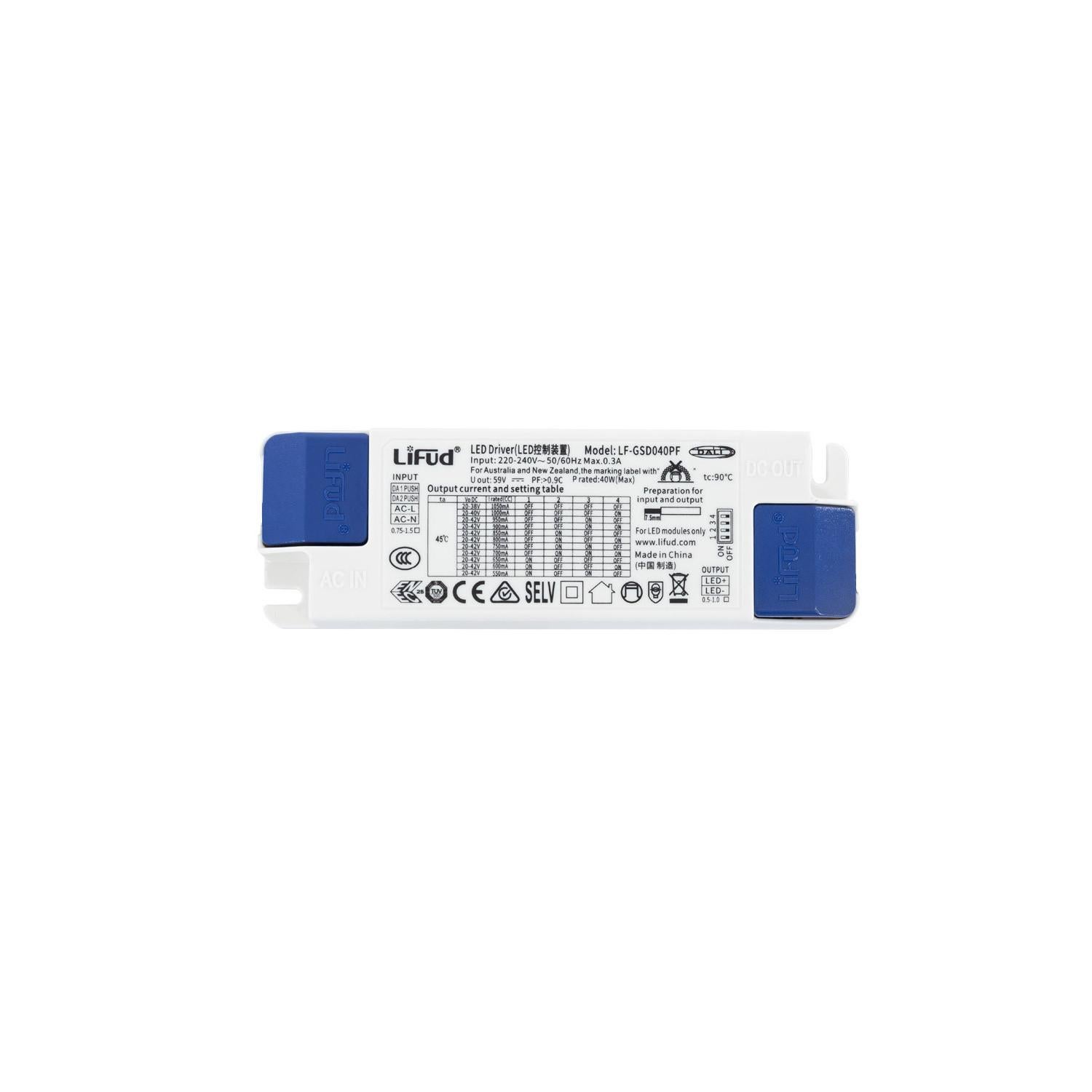 Driver Regulable DALI 220-240V No Flicker Salida 9-42V 700-1050mA 6.3 ...