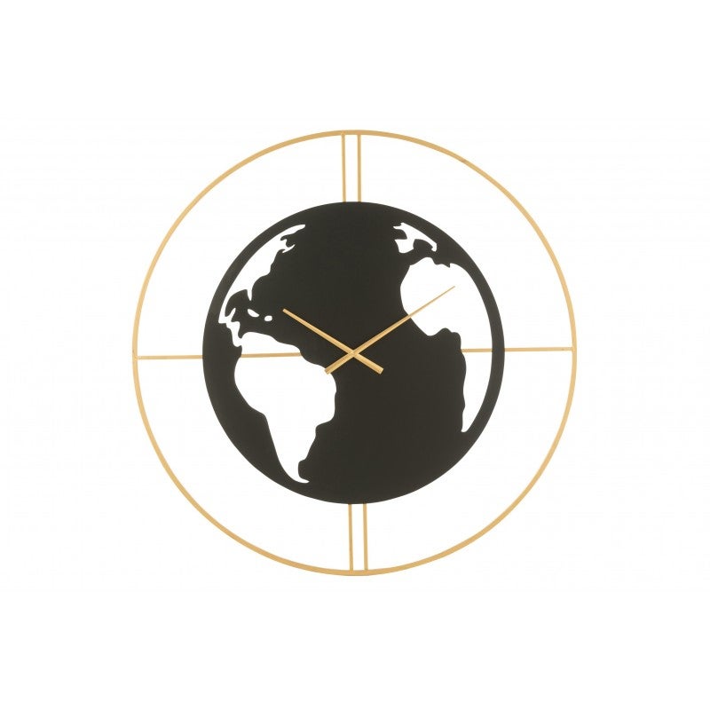 Reloj redondo de metal negro de 90x4x90 cm | Leroy Merlin