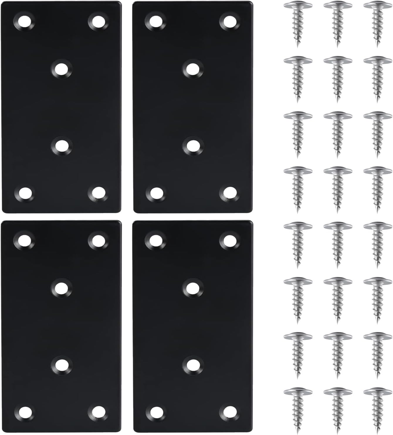 Plaque de raccordement en acier inoxydable perforée avec vis et ...