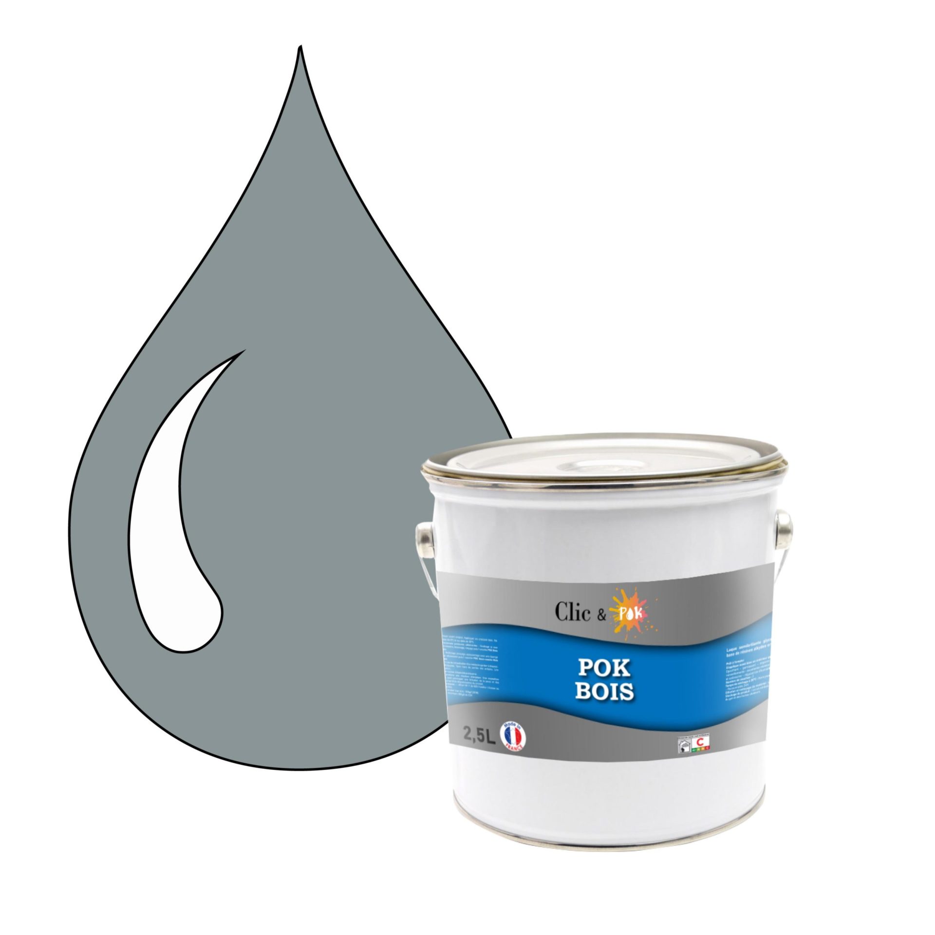 Peinture extérieure bois - Résistante aux intempéries POK BOIS - 2,5L ...
