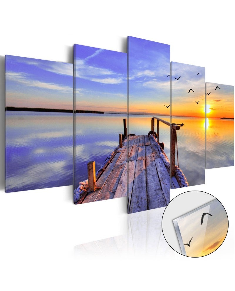 Tableau sur verre acrylique - Summer Harbor [Glass] 100x50 | Leroy Merlin