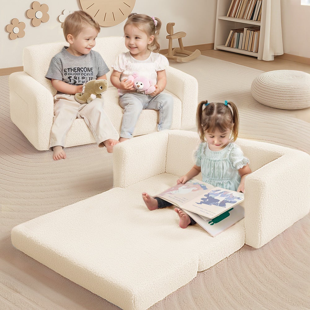 Fauteuil Enfant Convertible en Canapé-lit 2 en 1, Canapé pliable pour ...
