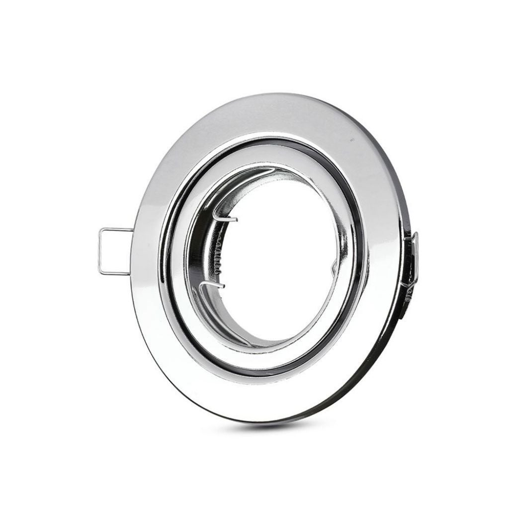 Support de spot LED encastré GU10 et GU5.3 (MR16) rond, couleur chrome ...