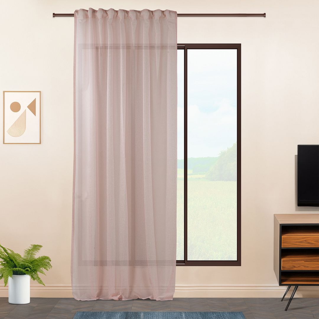 Extra Lungo Extra Wide lino Look Tende rosa 140*145 | Leroy Merlin