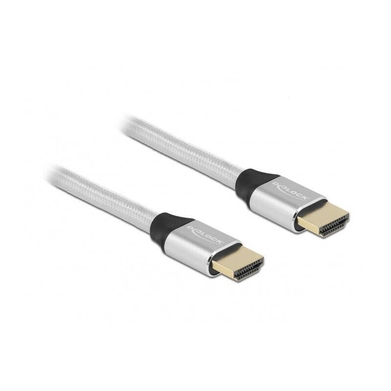 Delock c ble hdmi ultra haut d bit 48 gbps 8k 60 hz argent 3 m certifi | Leroy Merlin