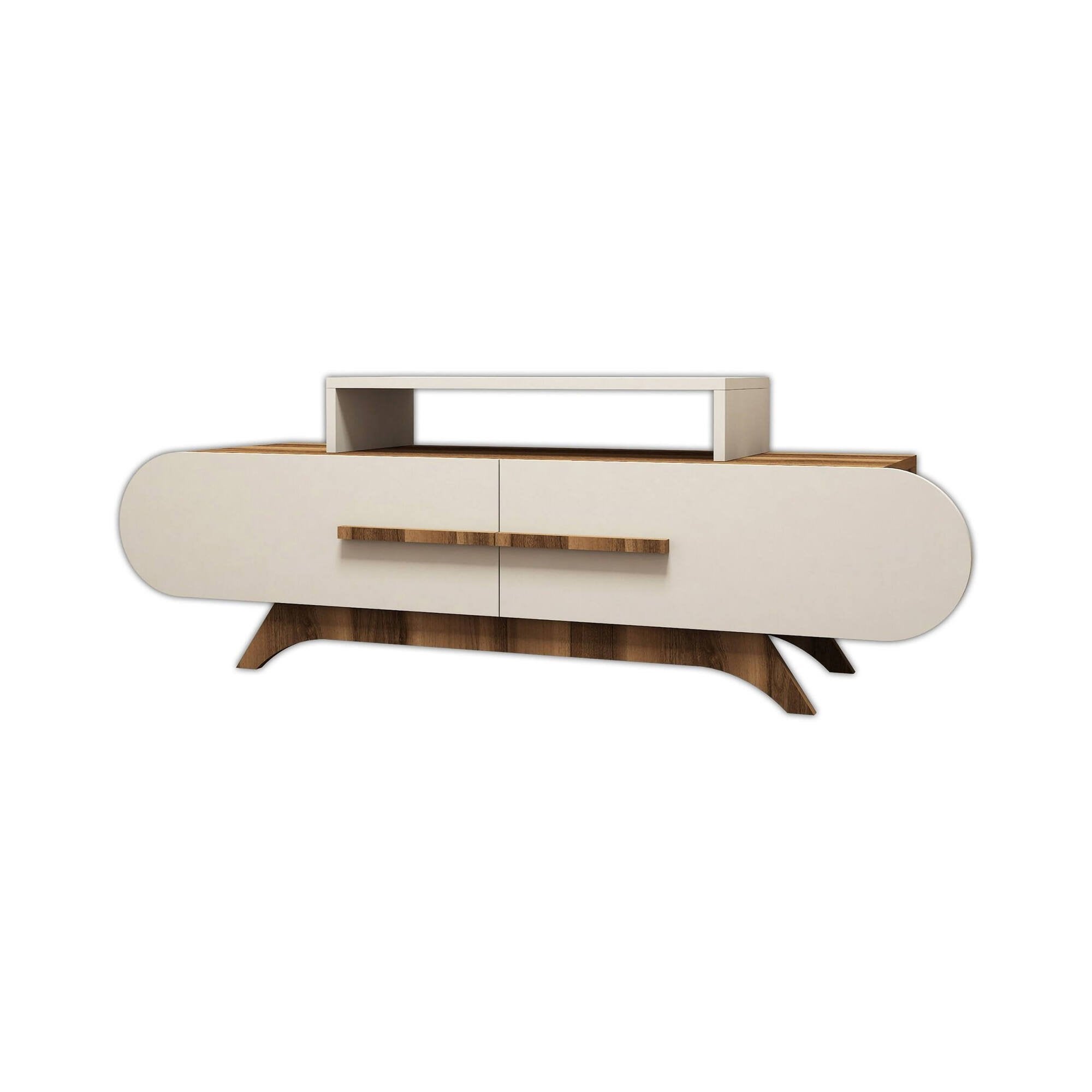 Mobile Porta tv, un Ripiano un Vano, 36.8x145x49.8h cm Marrone Noce ...