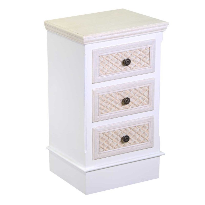 Mueble de madera Lausanne 3 cajones color crema cm37x30h64 | Leroy Merlin