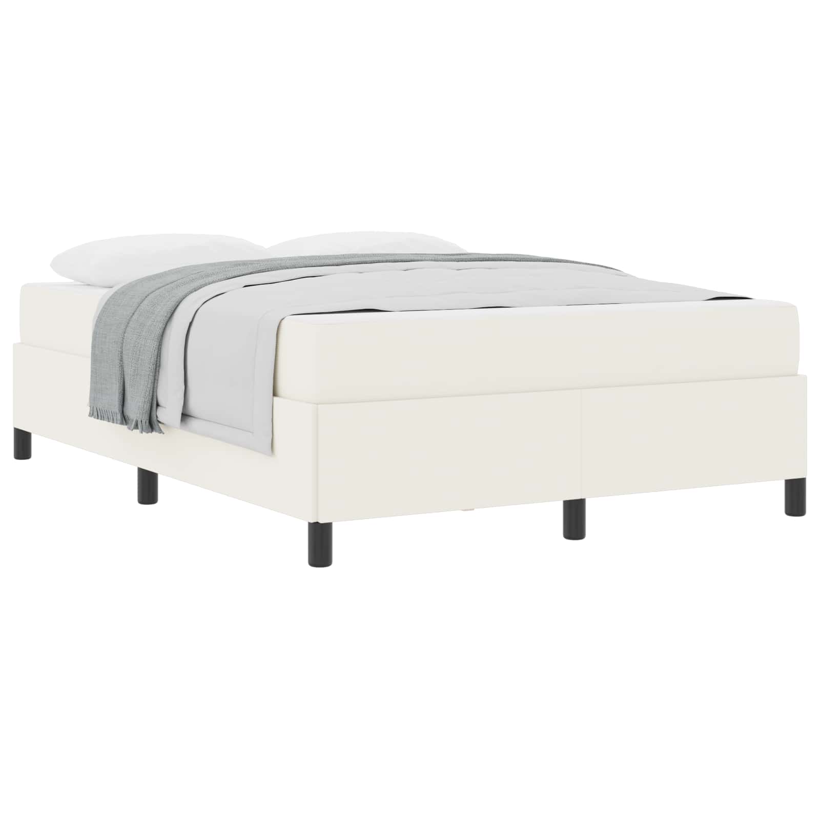 Estructura de cama Doble matrimonial para adultos con colchón Crema 140 ...